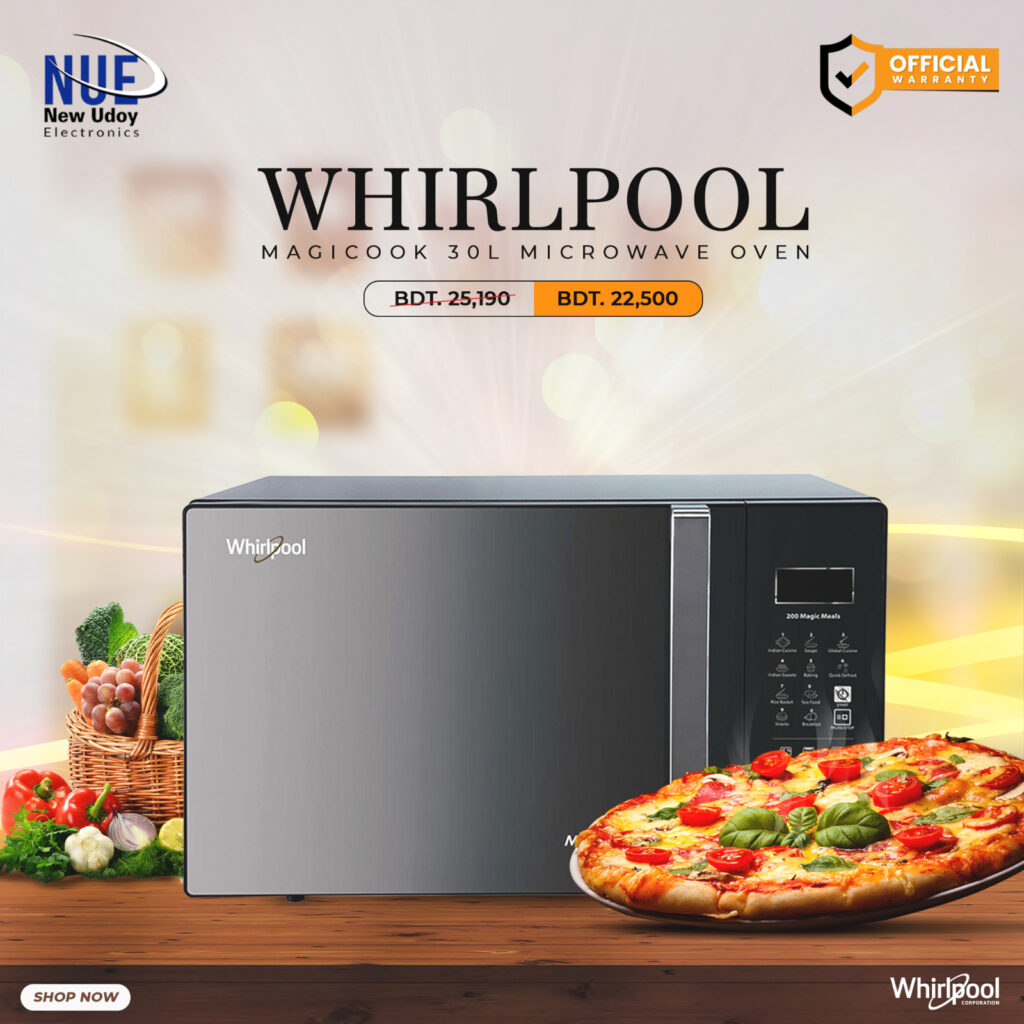 Whirlpool official Magiccook CONVECTION Black Mirror 30L Microwave Oven ...