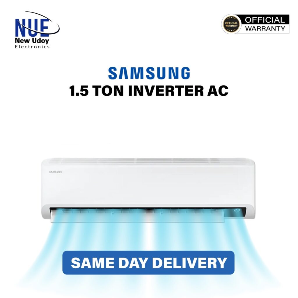 Samsung 1.5 Ton Digital Inverter Step-Up official AC (AR18CVFYAWK1FE) - New Udoy Electronics